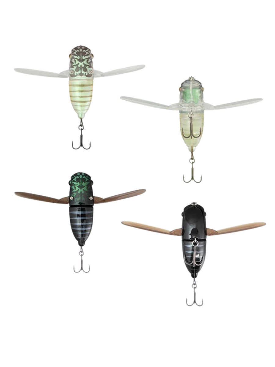 JACKALL SUISEN Soft Wing Material Topwater Cicada Lure 43 mm 5g bass f ...