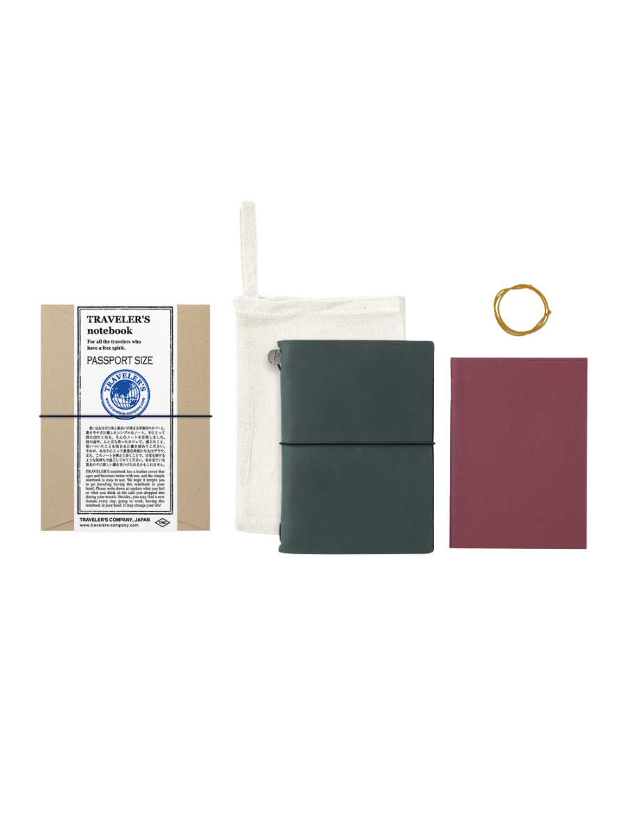 Traveler’s Notebook Passport Size Blue Starter Kit – HARUYAMA