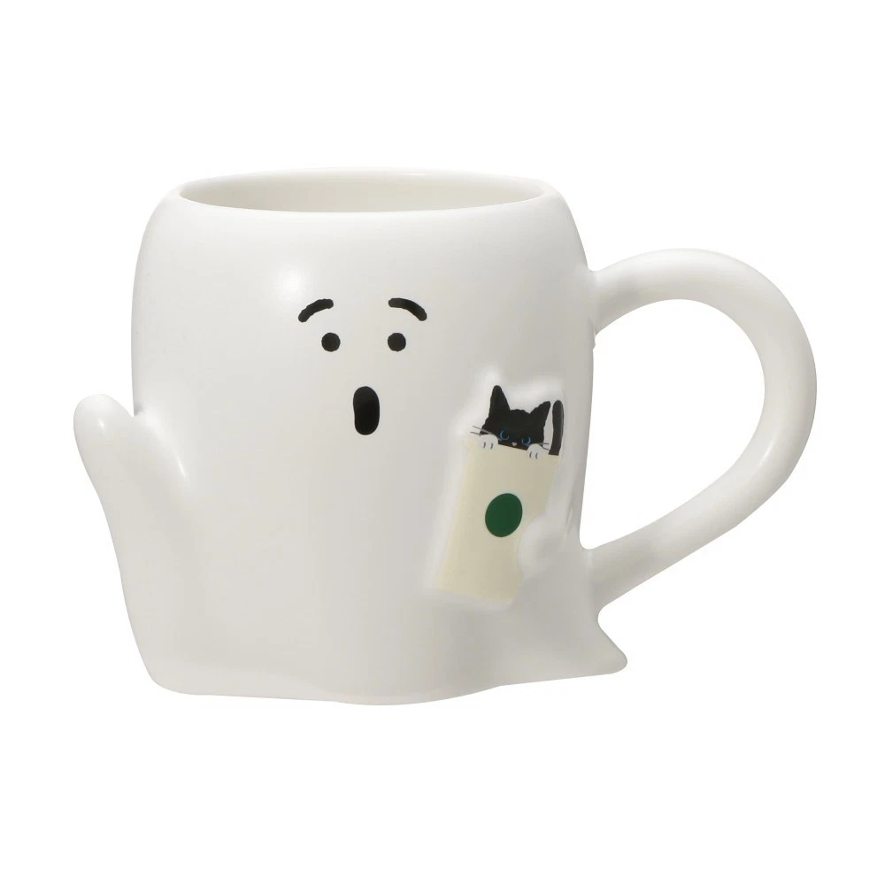Starbucks Halloween 2025 Ghost Black Cat Glow in the Dark Mug – HARUYAMA