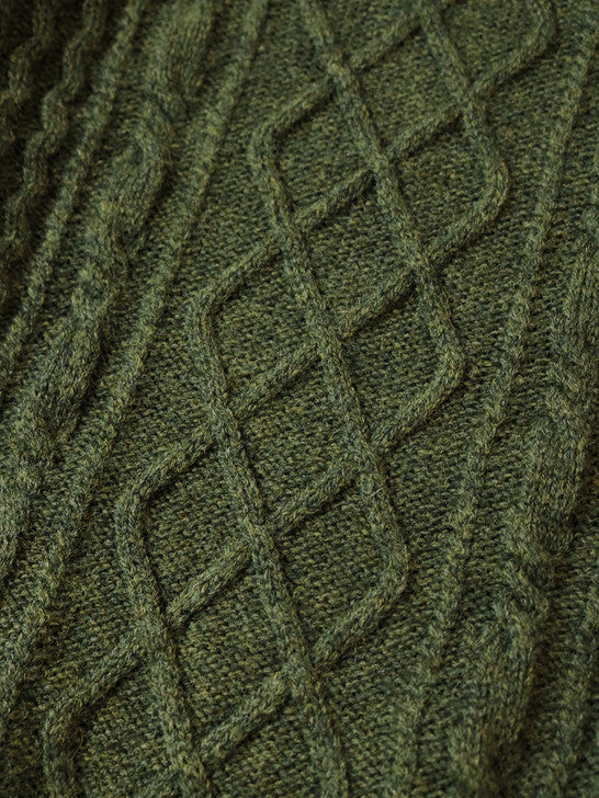 Kapital 5G Wool Cable Knit Elbow CATPITAL Crew Sweater Kapital 5G Wool Cable Knit Elbow CATPITAL Crew Sweater