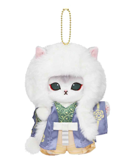 mofusand – Mofumofu Journey Kabuki Meow Mascot Keychain – HARUYAMA